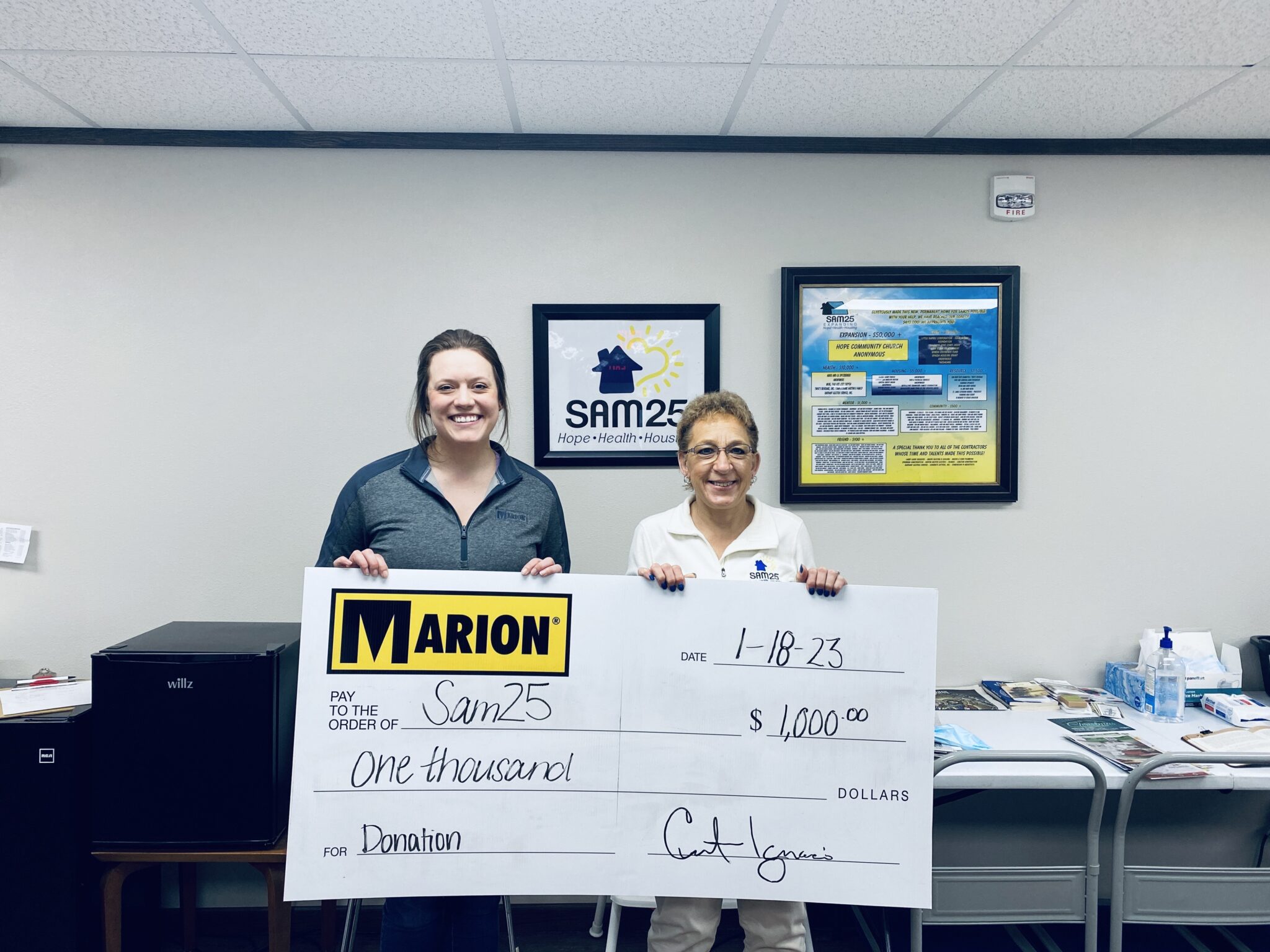 Marion Body Works Supports Sam25 Homeless Shelter | Marion Body Works